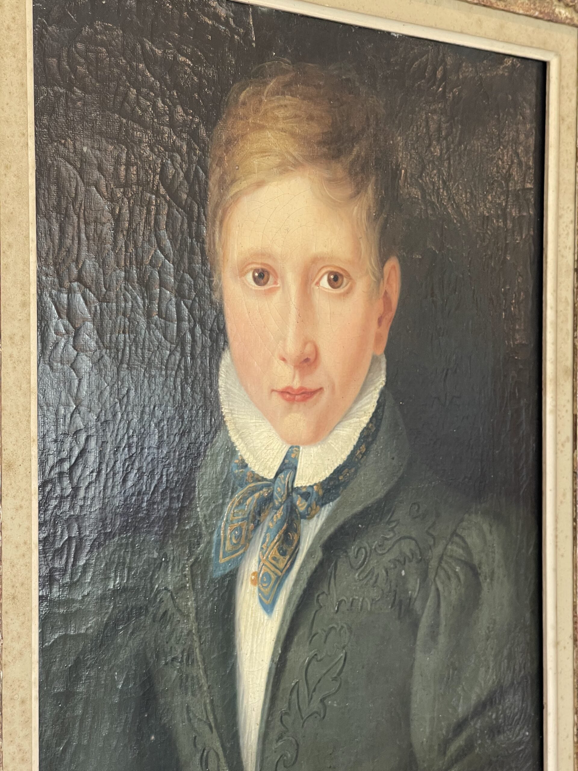 Antique French Portrait of Boy