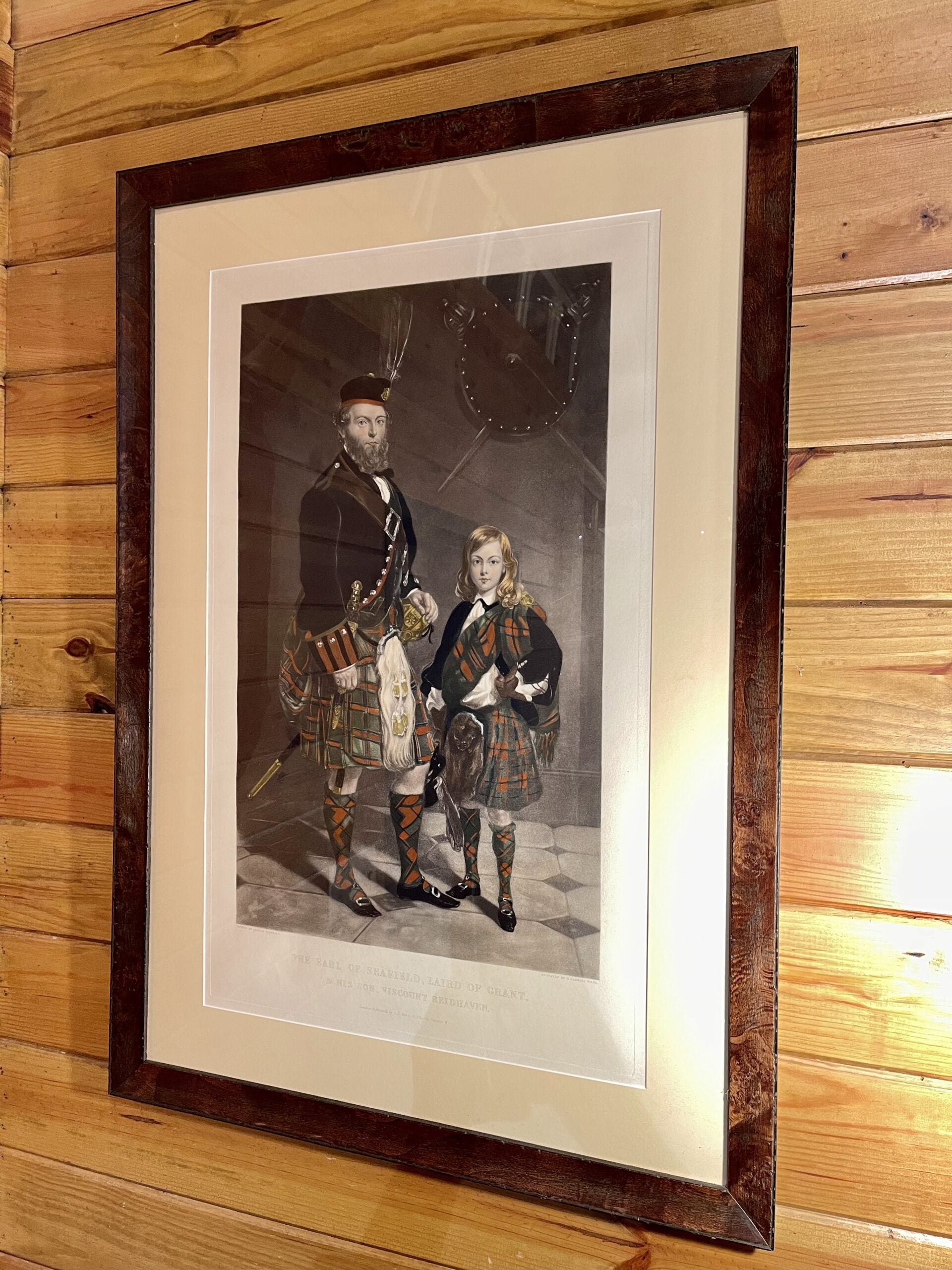 Beautiful Print of the Earl of Seafield and Son