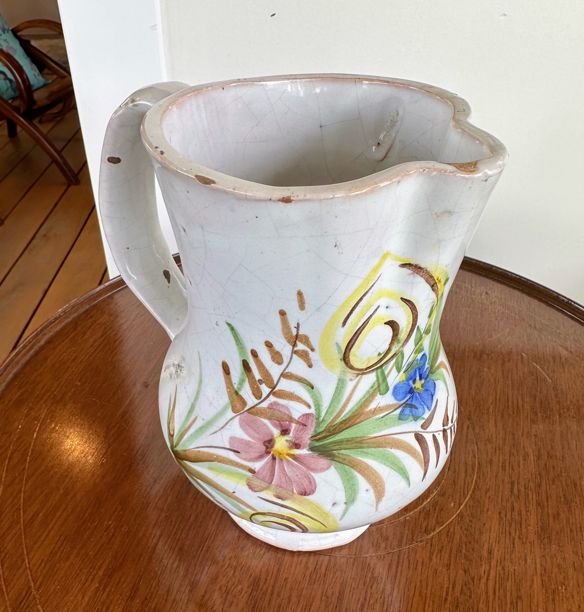 Manises Wine Pitcher from Valencia, Spain