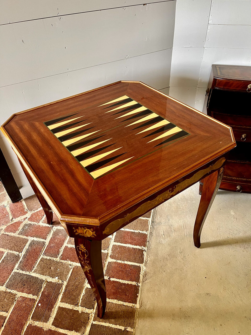 Italian Inlaid Marquetry Game Table